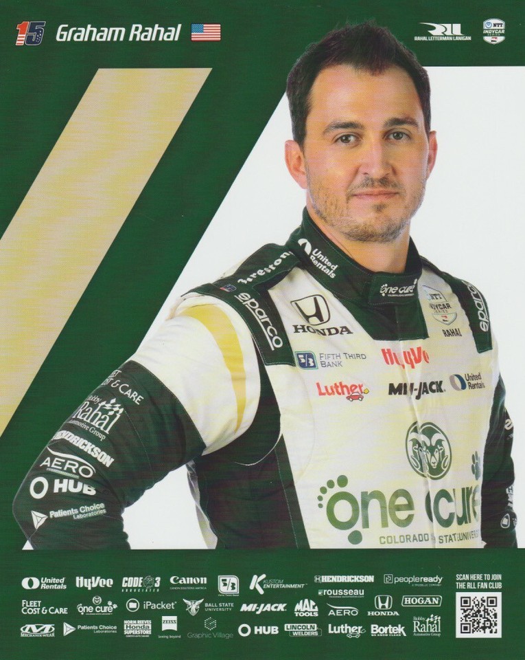 2023 Graham Rahal One Cure Honda Dallara Barber Indy Car Hero Card | eBay