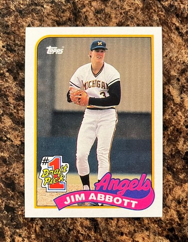 Jim Abbott 1989 Topps #573 Rookie #1 Draft Pick MT | eBay