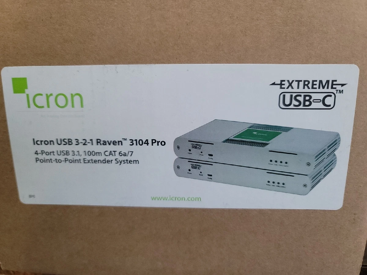 Icron Raven 3104 Pro: 4-Port USB CAT 6a/7 Extender