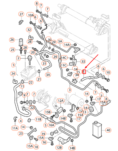 Volkswagen Golf MK4 Power Steering Hose 1J0422893GM New Original | eBay