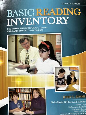 BASIC READING INVENTORY-W/CD By Jerry L. Johns **Mint Condition ...