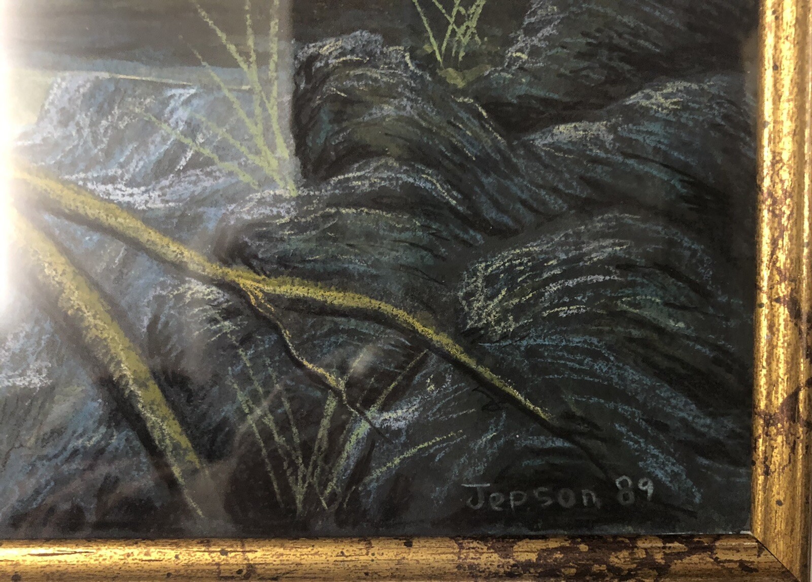 Peter JEPSON, original watercolour/pastel painting - Big Wild Cat | eBay UK