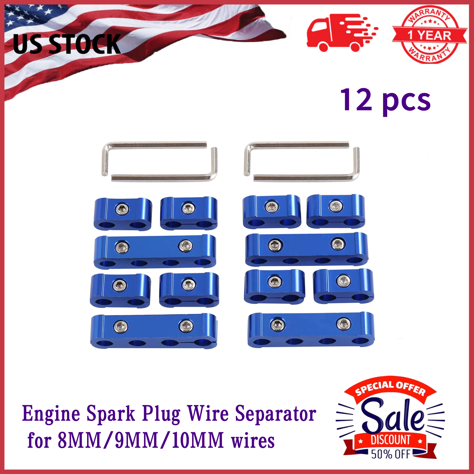 Spark Plug Wire Separator 8mm 9mm 10mm Engine Spark Plug Wire Divider ...