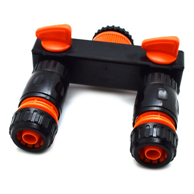 2 Way Hose Pipe Splitter Valve Quick Connector Adaptor T-Shaped 2 ...