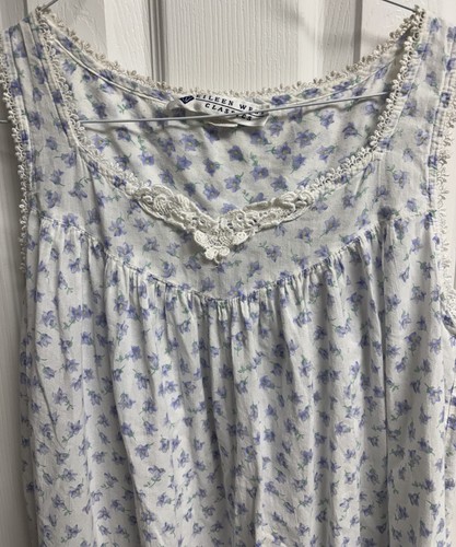 Eileen West Classics Long Nightgown Lavender Posies Sleeveless PM ...
