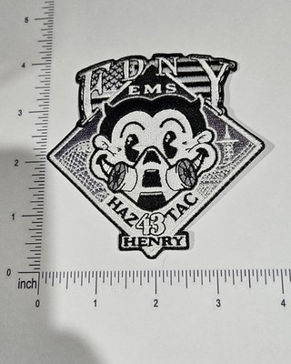 Very Rare Black and White FDNY EMS HAZ TAC 43 HENRY Patch | eBay