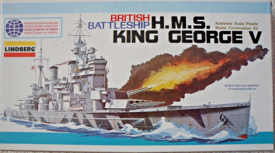 HMS King George V, Battleship, Plastic Model Kit by Lindberg, New | eBay
