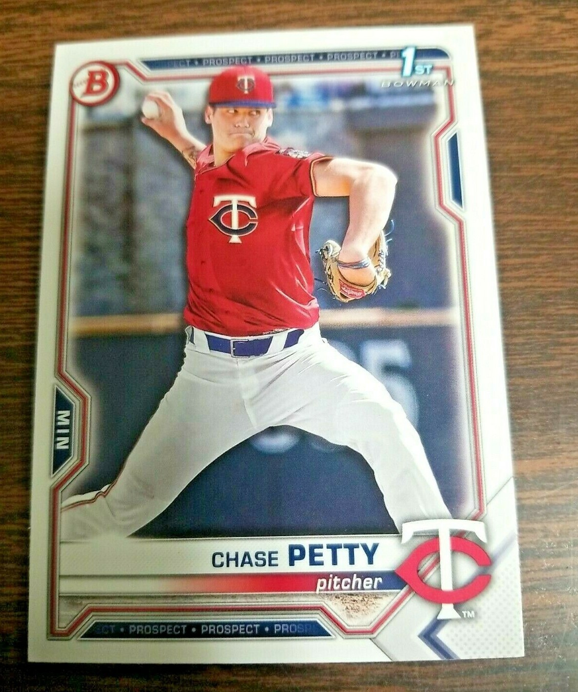 CHASE PETTY 2021 1st BOWMAN DRAFT CARD BD-49 TWINS/REDS (FIRST ROOKIE ...