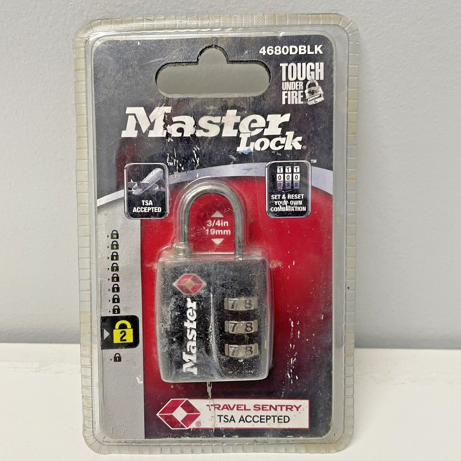 Master Lock TSA Accepted 4680DBLK Set & Reset - NEW in Unopened Package ...