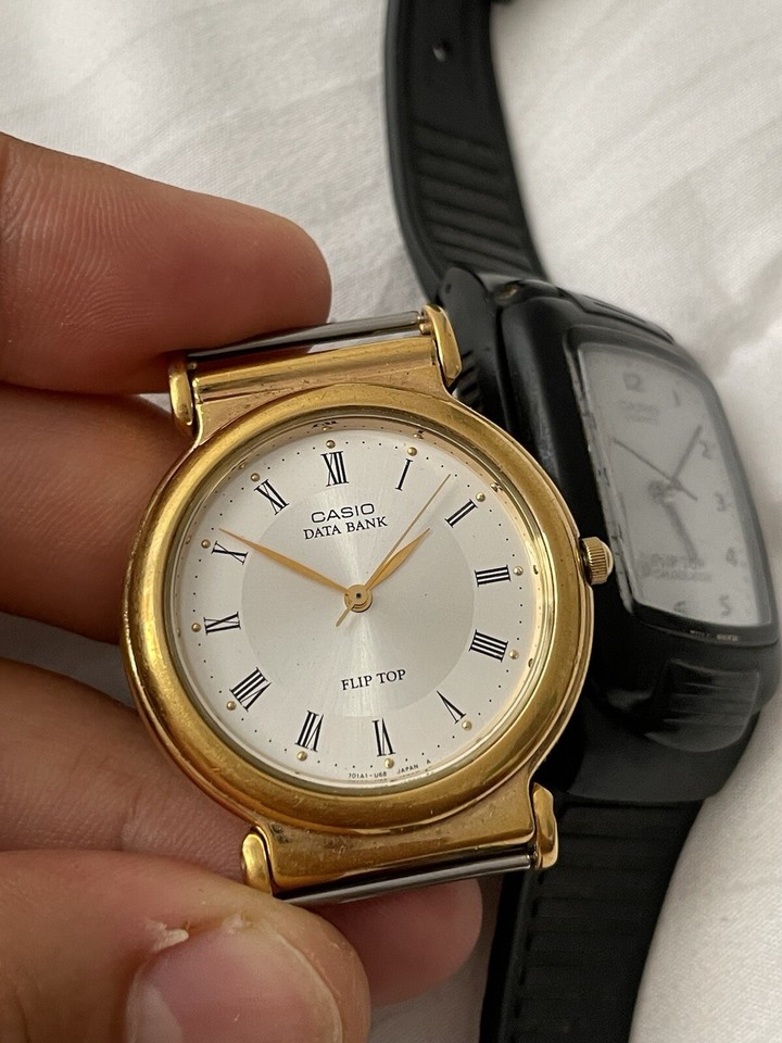 Vintage Casio Flip Top Ia-1000 And Ftp10 Calculator-Data Bank For ...