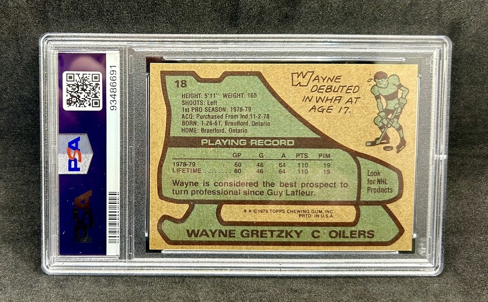 1979 NHL topps wayne gretzky Rookie PSA Authentic Stellar Beautiful ...