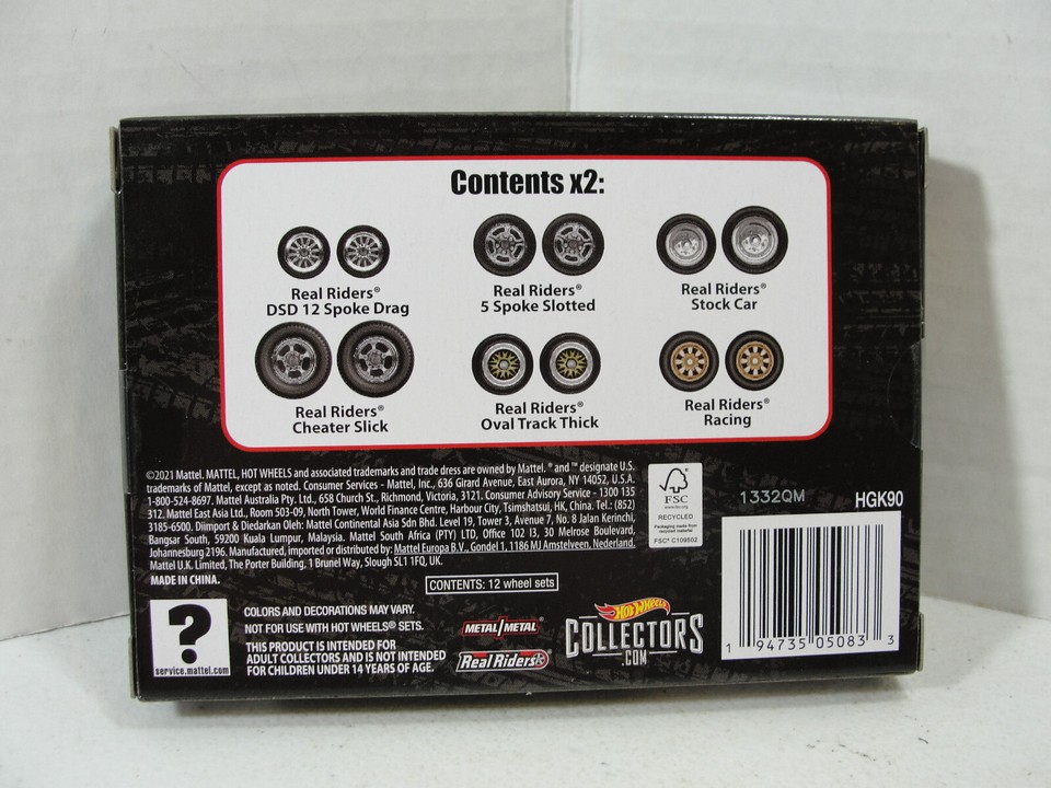 Hot Wheels RLC Real Riders Wheels Set 4 .....(6 Sets Of Wheels) NEW | eBay