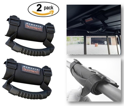 UTV Roll Bar Hand Holds Cage Grab Grip Handle Pair Over Head Strap ...