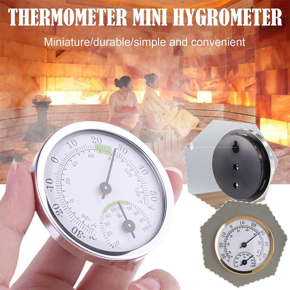 Analog Thermometer Hygrometer Mini Humidity Meter Gauge Temperature ...