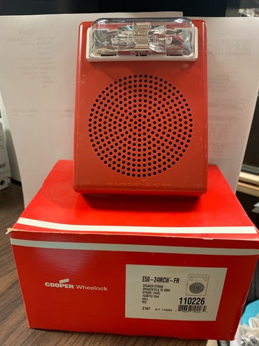 WHEELOCK E50-24MCW-ALR Speaker Strobe - Red for sale online | eBay
