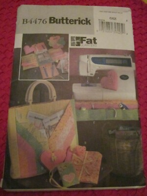 BUTTERICK B4476 FAT QUARTERS Sewing ORGANIZERS Accessories SEW PATTERN ...