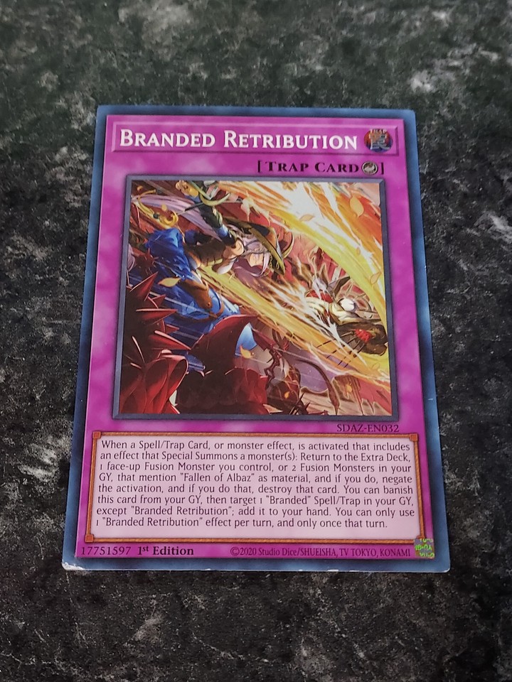 Branded Retribution SDAZ-EN032 - Yugioh! Yu-Gi-Oh! Super Rare Nice! | eBay