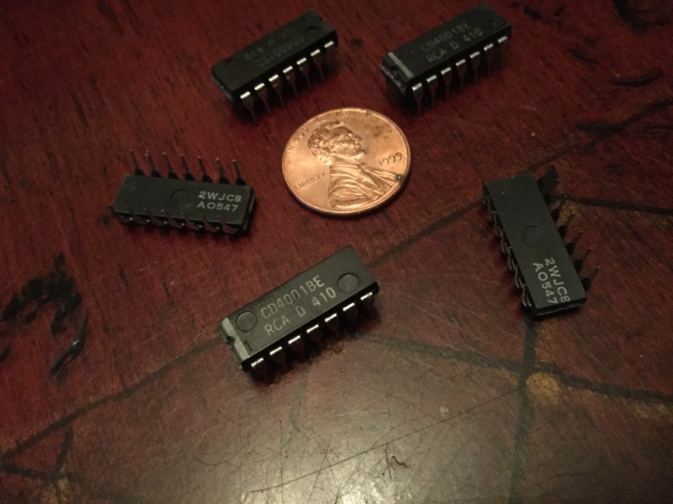 5 pcs IC CMOS quad 2 input NOR gate CD 4001 BS 4001b new circuit board ...