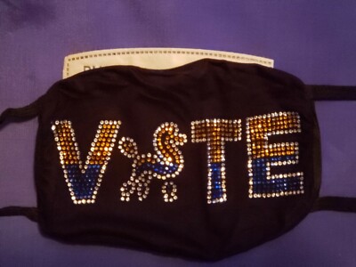 Sigma Gamma Rho SGRHO Sorority Rhinestone Face Mask with Filter (Poodle ...