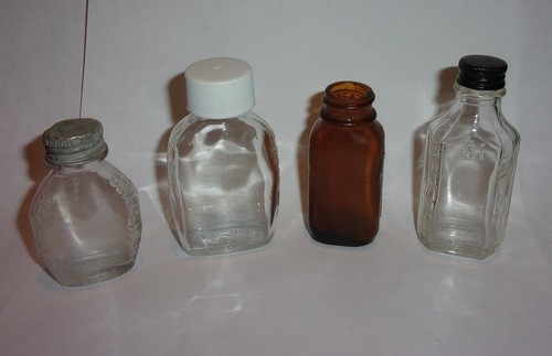 4 Vintage Bottles Bayer Aspirin Anacin Whitehall Duraglass w Liquid ...