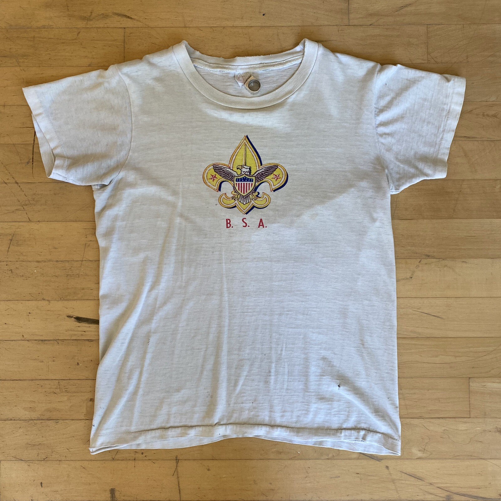 Vintage 50s 60s BSA Boy Scouts Uniform T Shirt Adult … - Gem