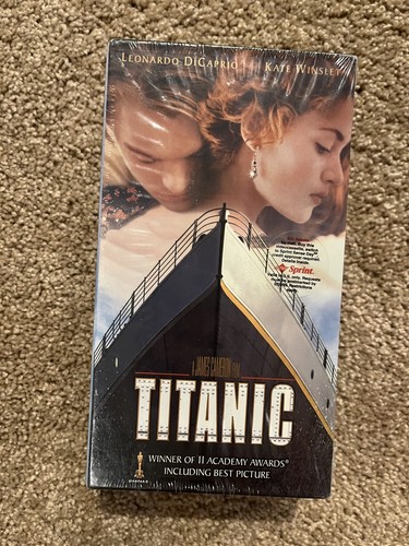 1998 Paramount Titanic VHS Tape New Sealed Pan & Scan w/ Sprint Sticker ...