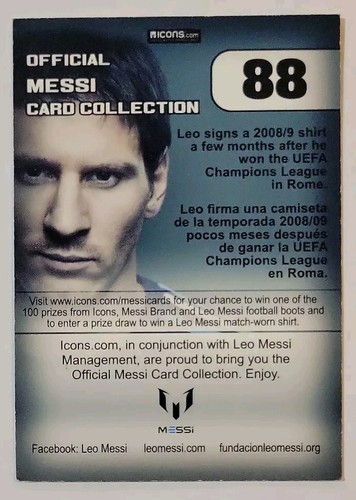 2013 Icons Official Messi Card Collection Limited - Lionel Messi #88 ...