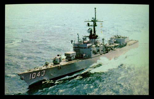 USS Edward McDonnell FF-1043 postcard US Navy fast frigate warship | eBay