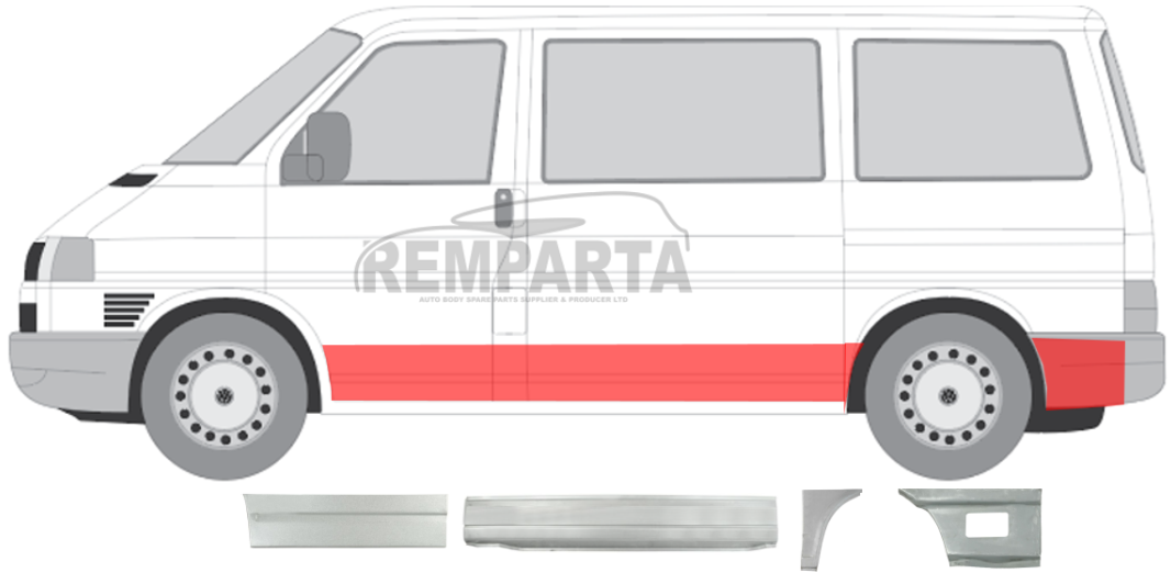 VW Transporter T4 1990-2003 Front Door Sill Rear Wheelarch Repair Panel ...