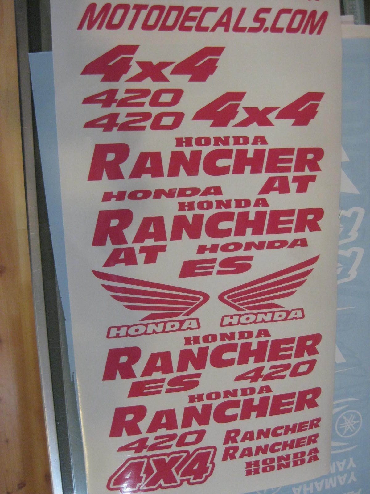 Sticker Kit Decals For TRX420 TRX 420 Rancher Fender Tank Emblem ...