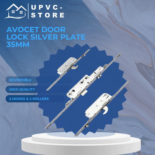 Avocet Wms Upvc Door Lock Silver New Style 2 Hook 2 Roller 35mm Multi ...