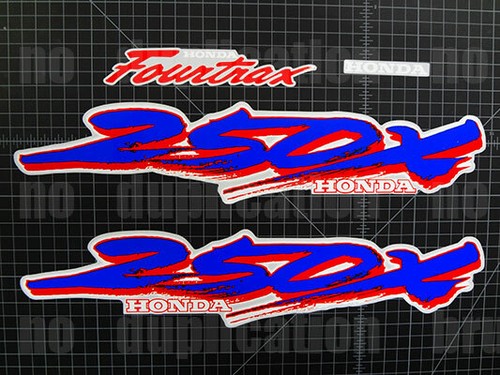 1987 Honda TRX 250x 4pc Decal Kit Stickers Fourtrax Graphics Fender ATV ...