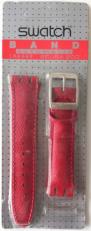 SWATCH IRONY BAND LEATHER STRAP - CHRONO SCUBA 200 SISTEM51 - 19MM ...
