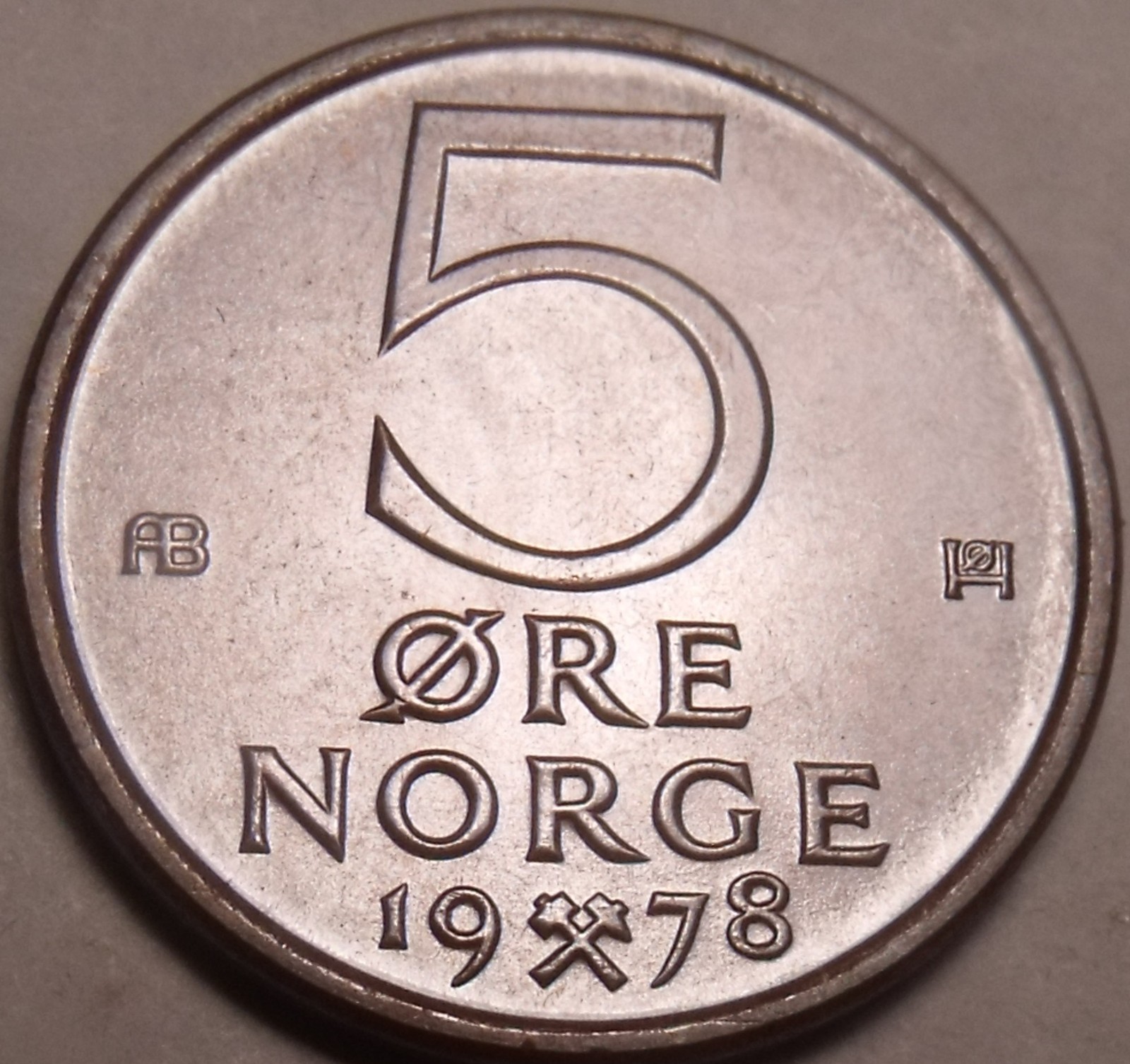 Norway Gem Brillaint Unc 1978 5 Ore~Awesome~We Have Gem Unc Coins~Free ...