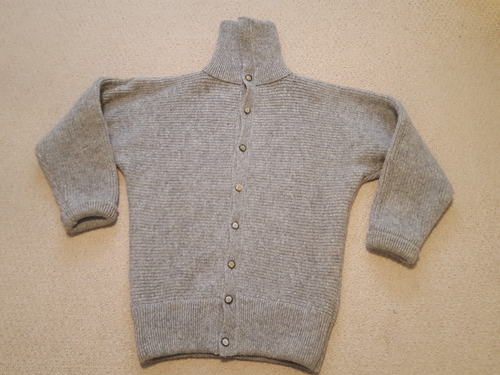 Men's XL Austrian Dachstein Wool Knit Cardigan Jacket Sweater Gray Ski ...