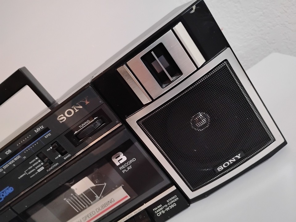Vintage SONY CFS-W360 FM/AM Stereo Dual Cassette Boombox w/ Detachable ...