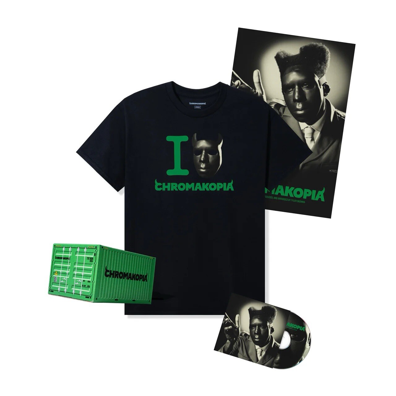 CHROMAKOPIA MASK BOX SET 4 SHIRT (LARGE) POSTER, LIMITED EDITION CD ...
