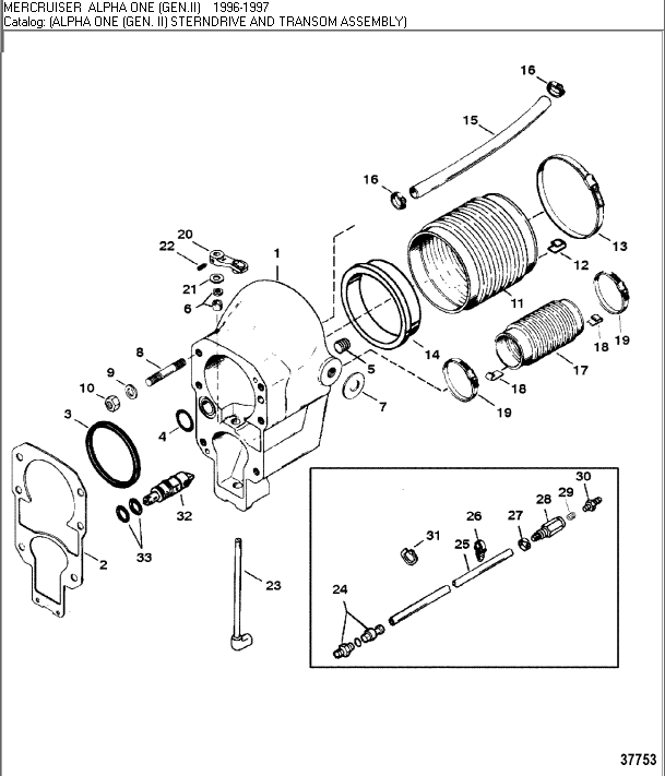 New/ OEM - MerCruiser Alpha Gen II Gimbal Bell Housing - 806031A2 ...