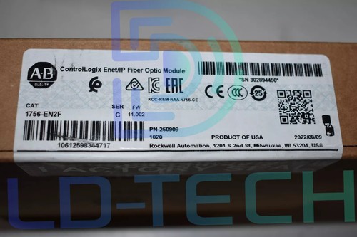 New Factory Sealed AB 1756-EN2F SER C ControlLogix ENET/IP Fiber Optic ...