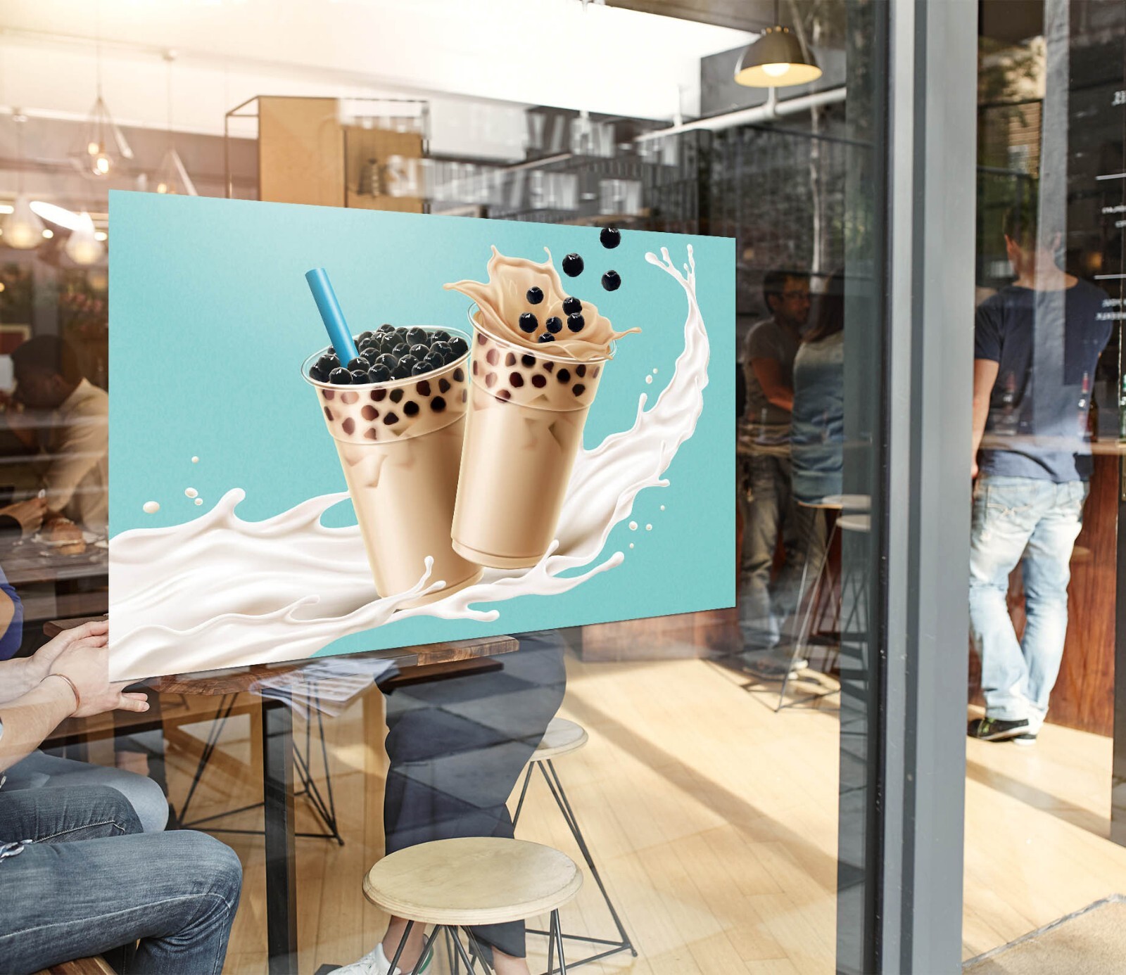 3D Bubble Tea A009 Pearl Tea Shop Window Stickers Vinyl Wallpaper ...