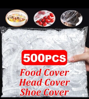 500Pcs Plastic Food Cover Disposable Fresh Food Storage Covers For ...