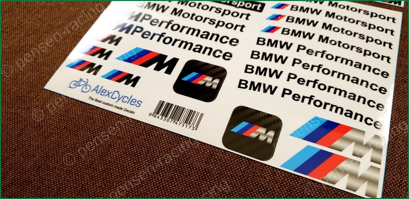 BMW Motorrad Motorsport BMW M Sport Perfomance Decals Stickers Kit | eBay