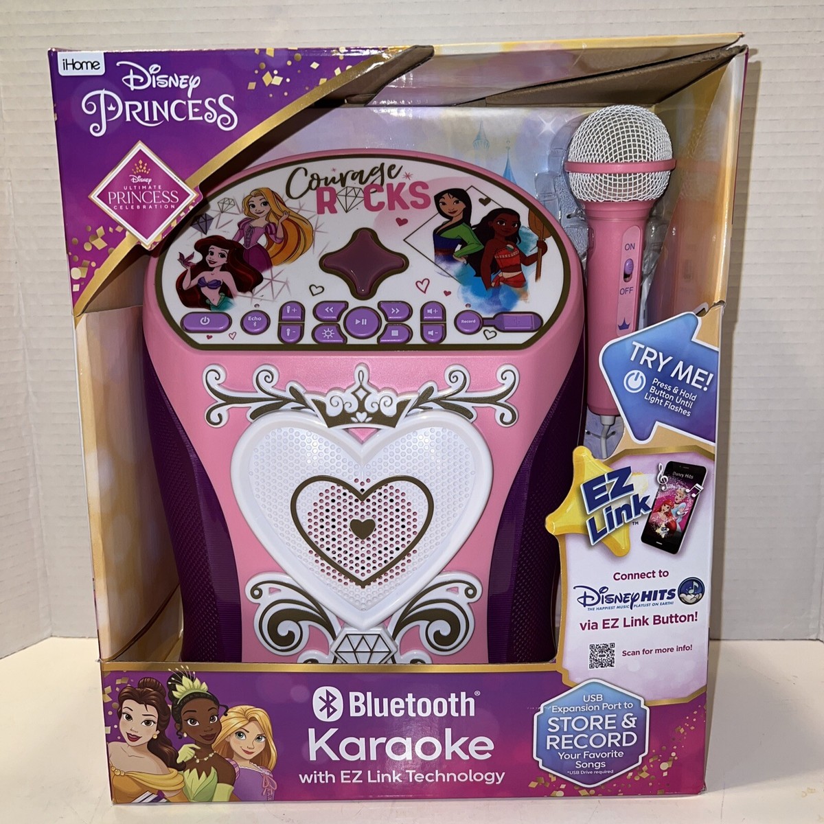Princess Karaoke Microphone Ekids Di 554DPEXv1 Courage Rocks Disney