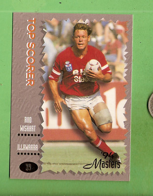 1994 MASTERS RUGBY LEAGUE CARD #39 ROD WISHART, ILLAWARRA STEELERS ...
