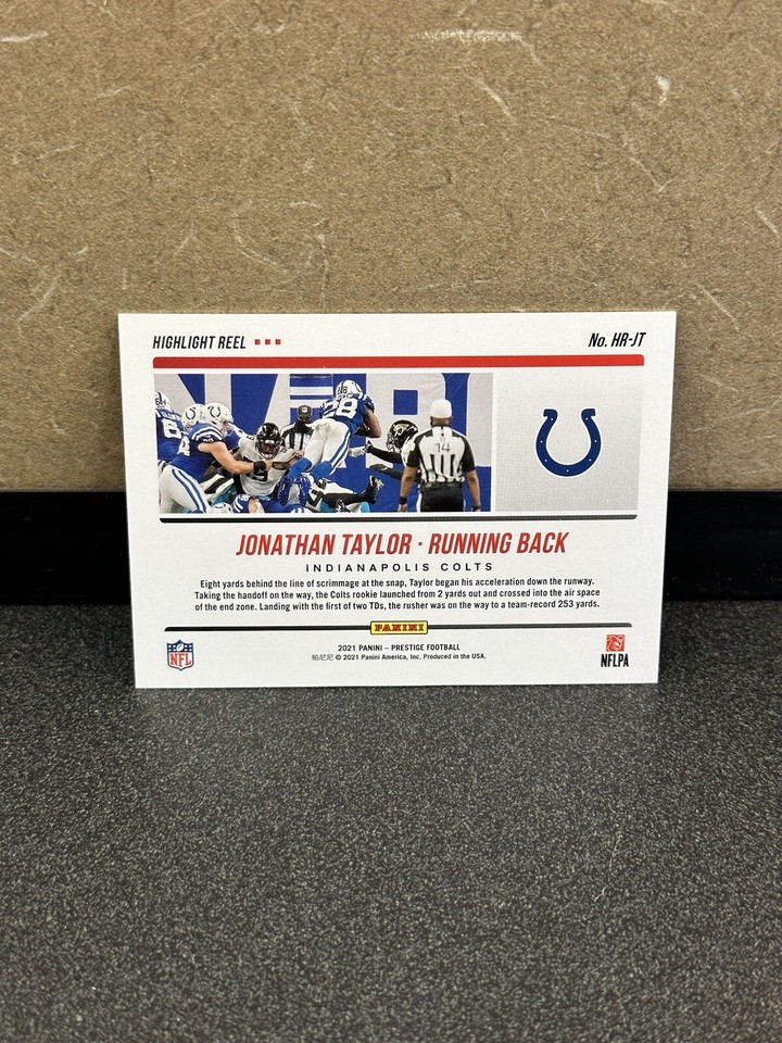 2021 Prestige Jonathan Taylor Highlight Reel SP Xtra Points /199 #HR-JT ...