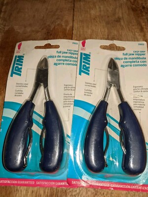 2 Trim Easy Grip Full Jaw Nipper Clipper For Pedicure Nails Stainless ...