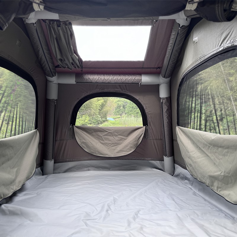1-3 People Car Rooftop Tent Inflatable Roof Top Camping Tent w/ Ladder ...