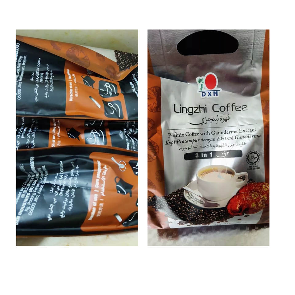2x PACK DXN Lingzhi Coffee 3 in 1 Ganoderma Reishi Instant Classic Cafe ...