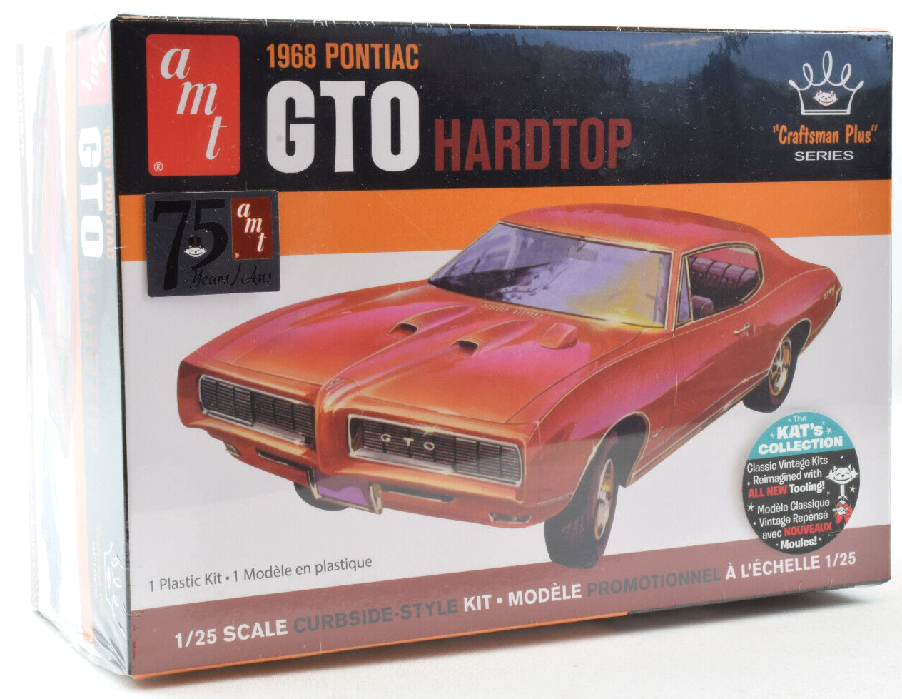 AMT 1968 Pontiac GTO Hardtop "Craftsman Plus" 1:25 Plastic Model Car ...