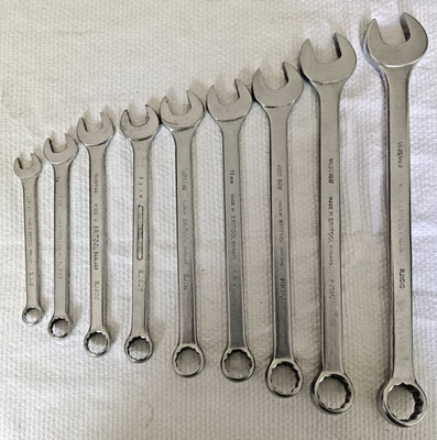 Set of 9 BRITOOL Combination Spanners range 14" BS - 58" BS | eBay UK